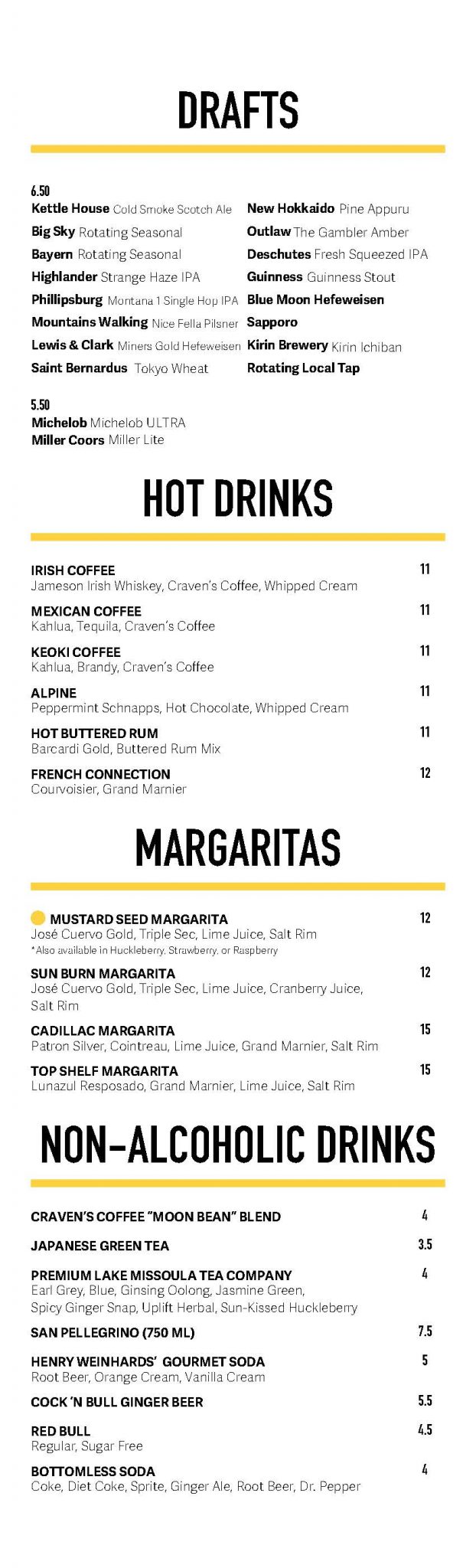 Mustard Seed – Food & Drink Menus - Mustard Seed