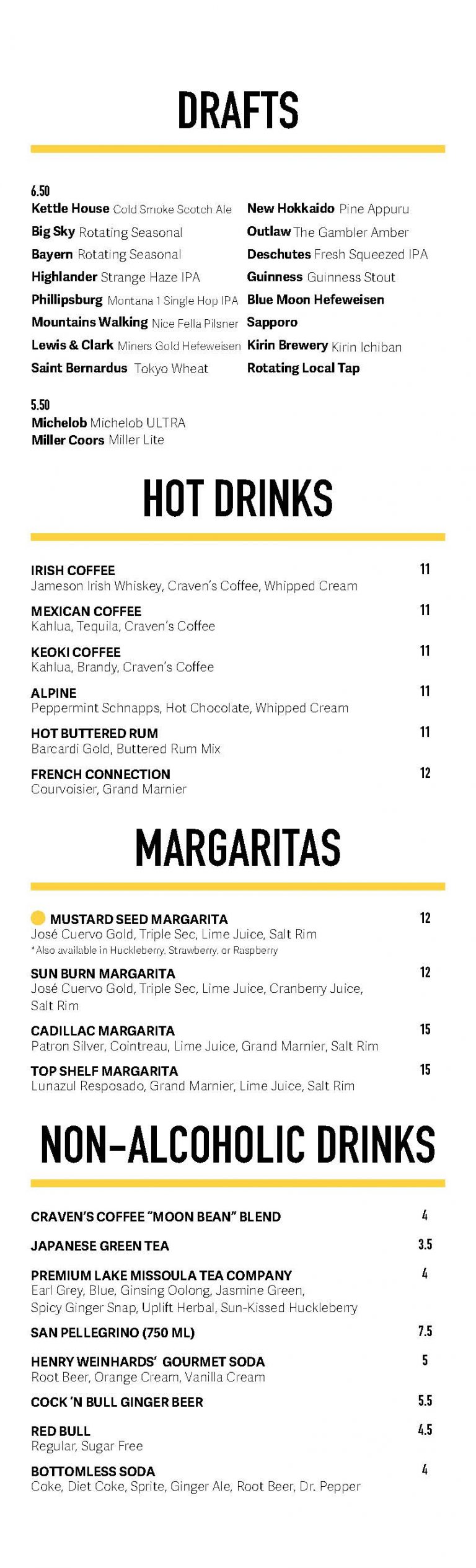 Mustard Seed – Food & Drink Menus - Mustard Seed